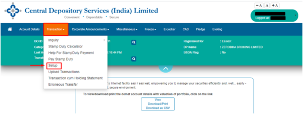 Online Share Transfer process through CDSL | Samco