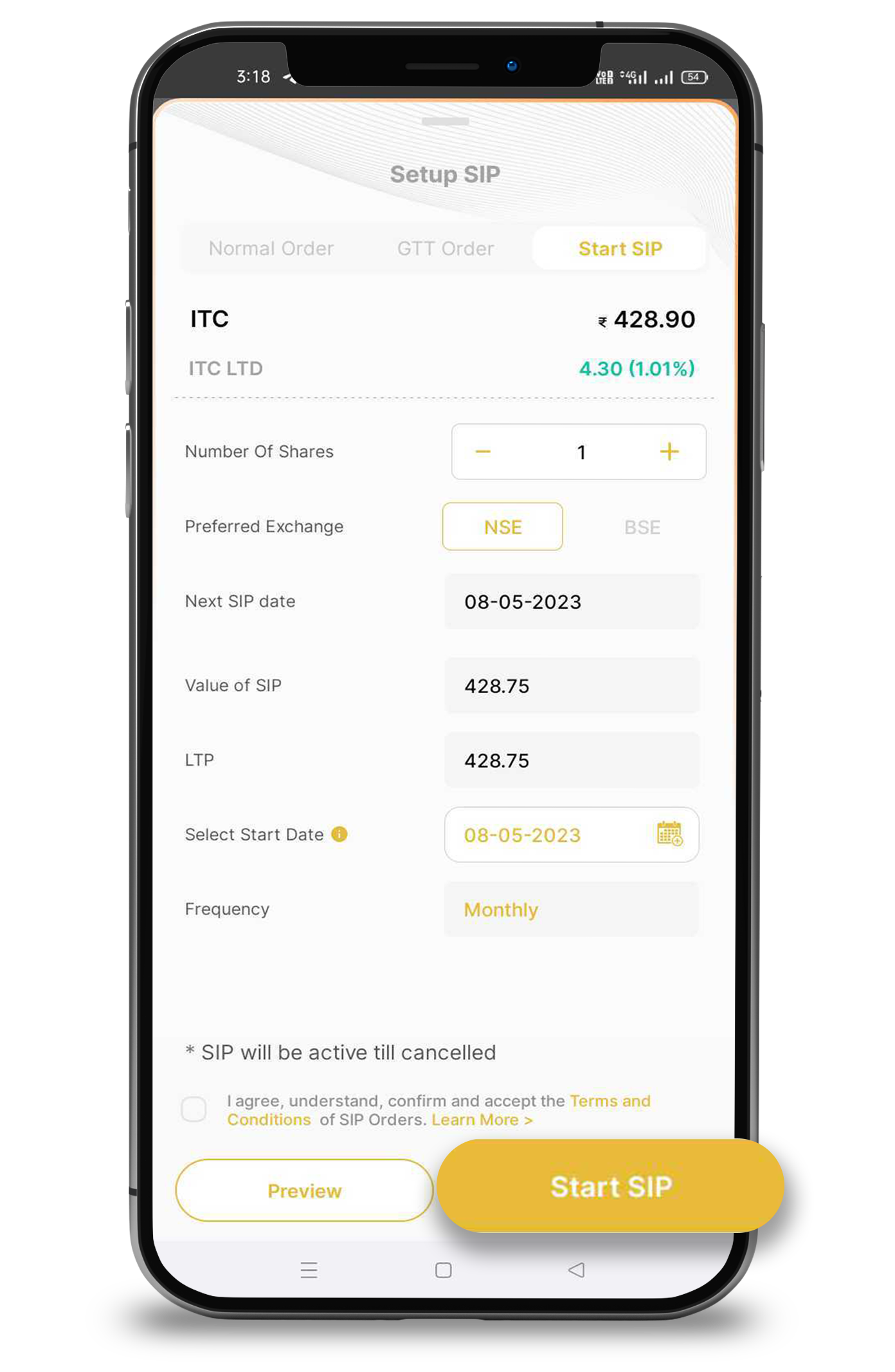 How to create a stock SIP on Samco App?