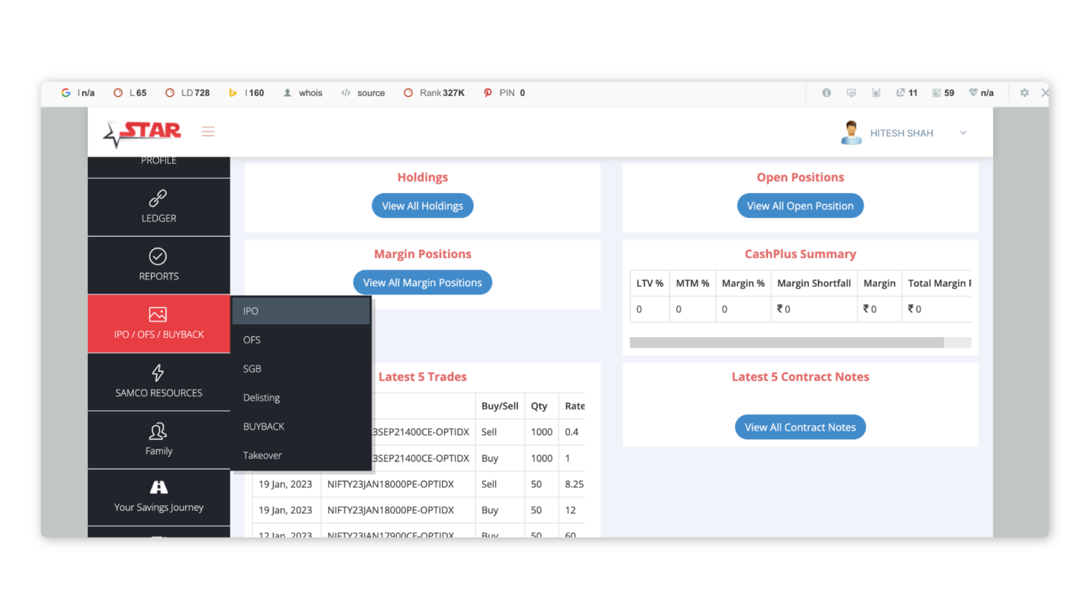 How to Apply for any IPO through Samco Star Back Office