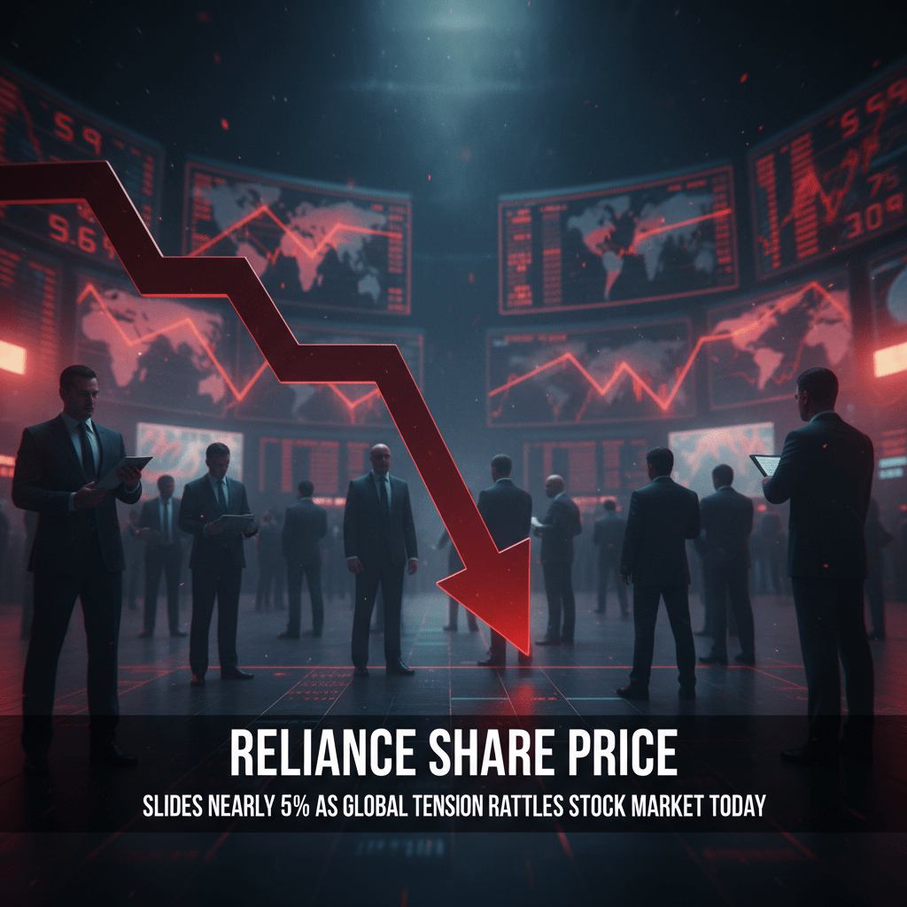 Reliance Share Price Drops 5% Amid Global Oil Tensions | Stock Market Today