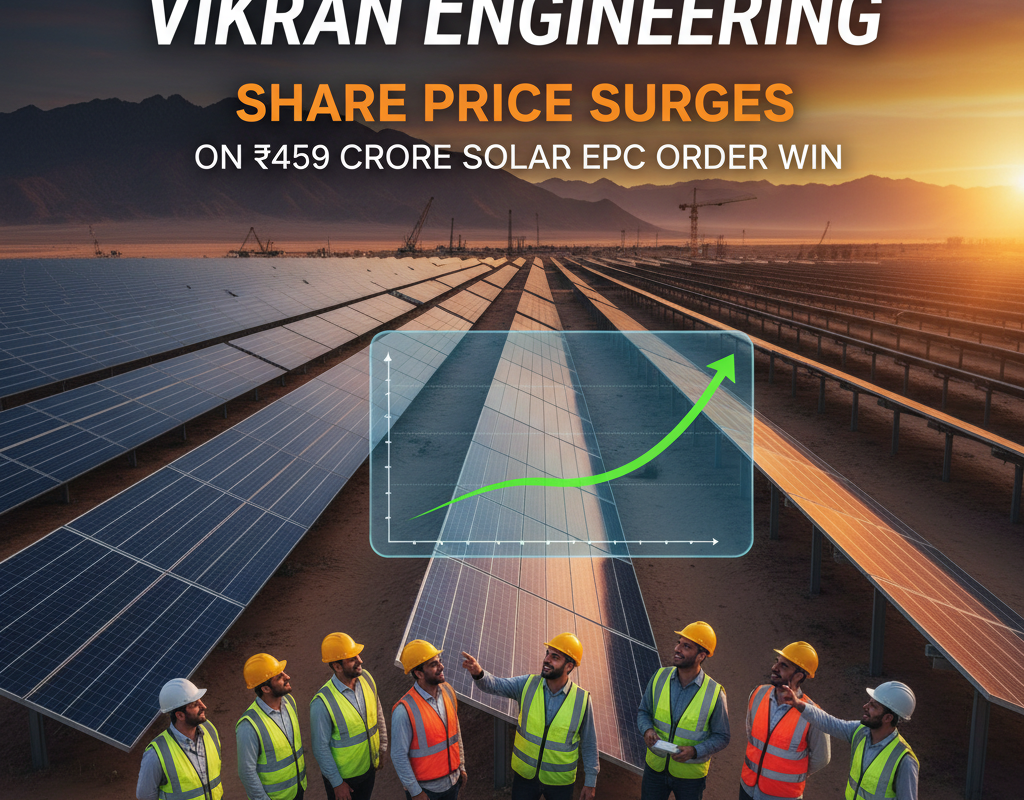 Vikran Engineering Share Price Rises 7% On ₹459 Crore NTPC Solar Order Win